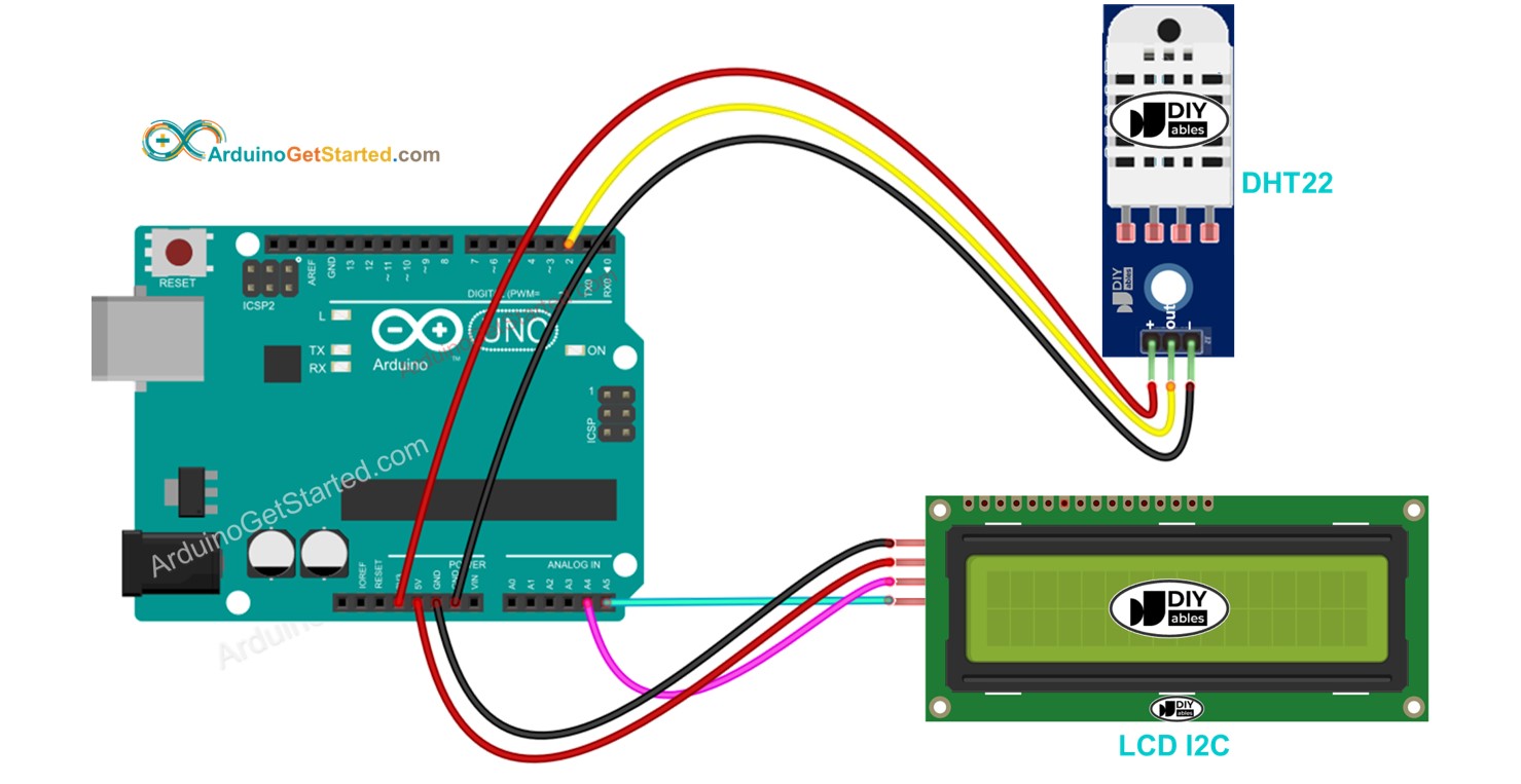 아두이노 DHT22 LCD