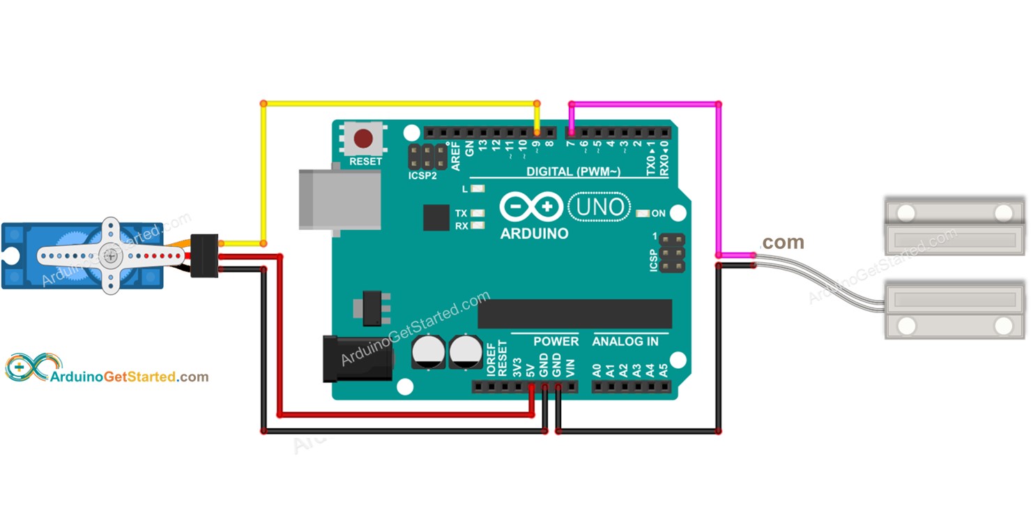 아두이노 문 센서 서보 모터