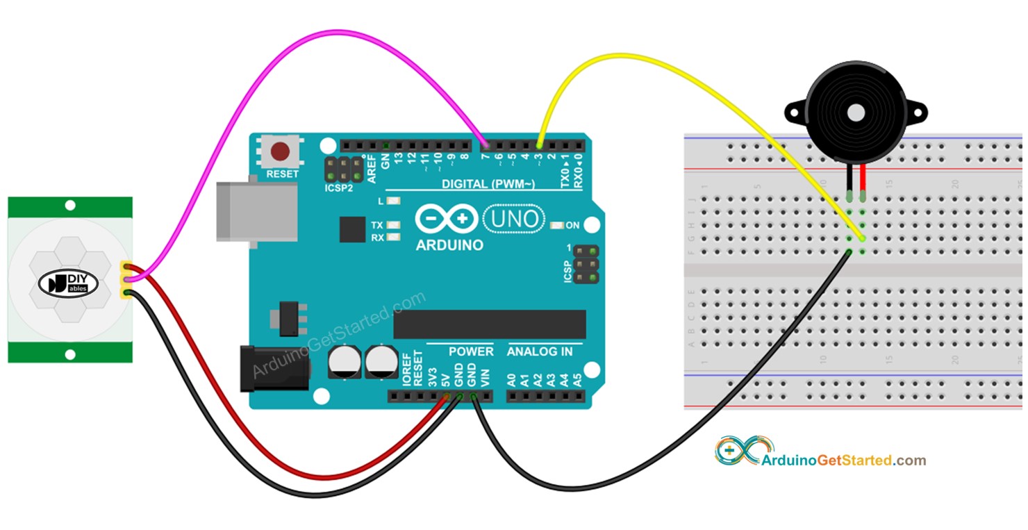 아두이노 모션 센서 피에조 부저
