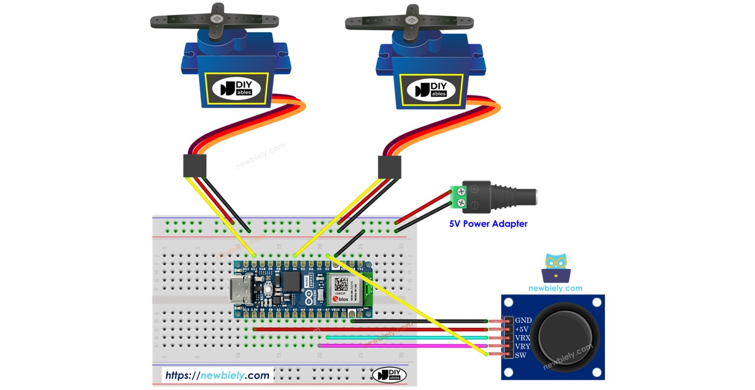 아두이노 나노 Esp32 조이스틱 서보 모터 Arduino Nano Esp32 Joystick Servo Motor
