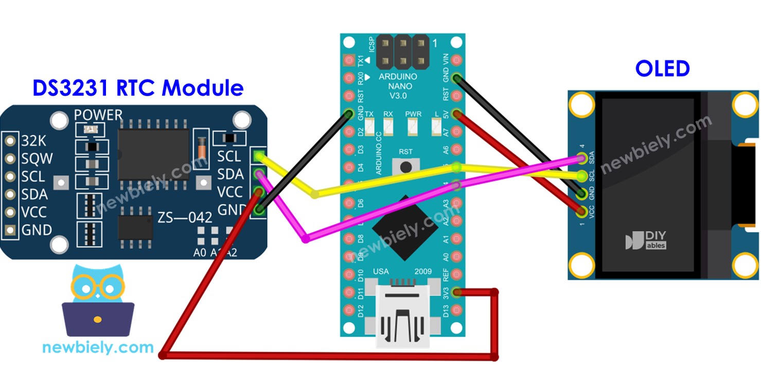 아두이노 나노 OLED 시계