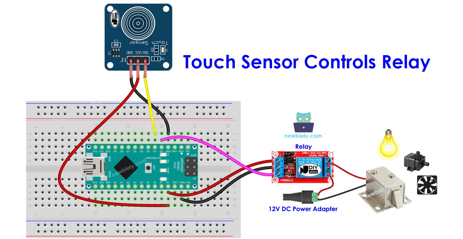 아두이노 나노 터치 센서 릴레이