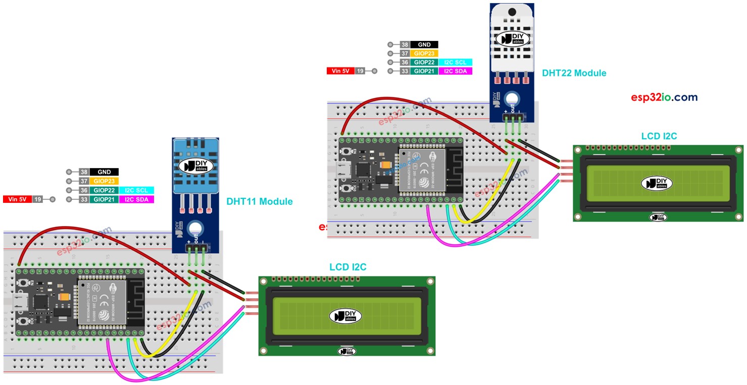 ESP32 온도 습도 센서 LCD