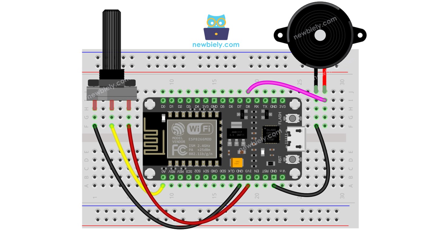 ESP8266 가변 저항기 피에조 부저 ESP8266 가변 저항기 피에조 부저
