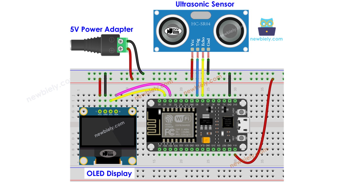 ESP8266 초음파 센서 OLED